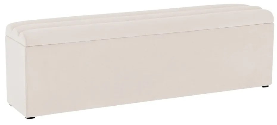 Krémově bílá lavice s úložným prostorem Cosmopolitan Design Los Angeles, šířka 140 cm