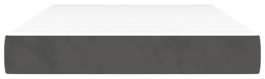 Taštičková matrace tmavě šedá 120 x 200 x 20 cm samet,  347769