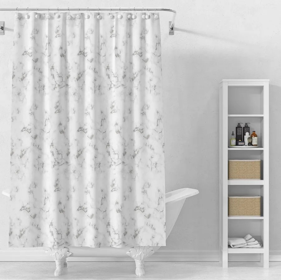 Aqualine Aqualine, Sprchový závěs 180x180cm, vinyl, mramor, ZV031