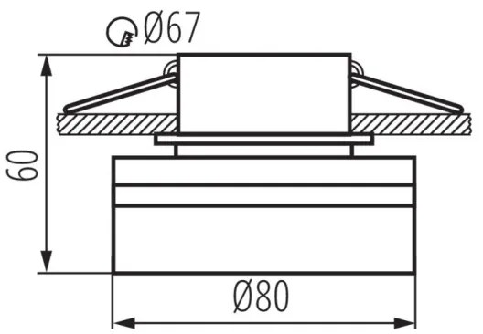 Kanlux 29238 - Podhledové svítidlo GOVIK GU10/10W bílá