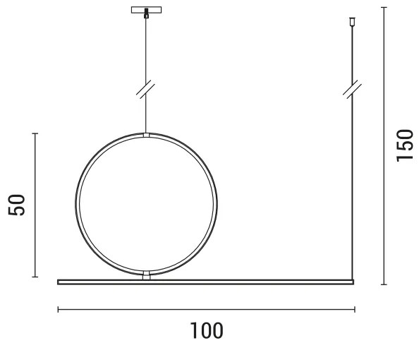 LED Lustr na lanku LED/32W/230V 3000K černá