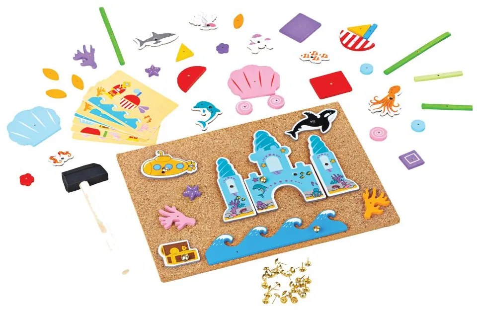 Bigjigs Toys Kreativní zatloukací hra život v moři