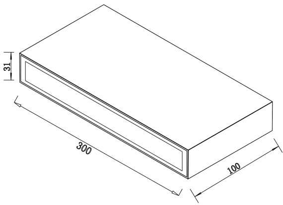 Top Light - LED Venkovní nástěnné svítidlo LED/12W/230V IP65 černá