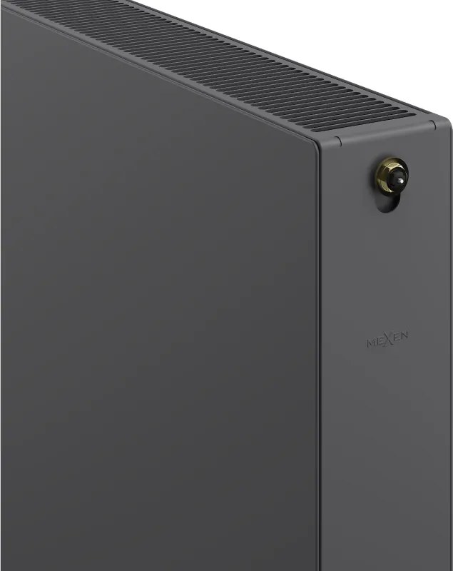 Mexen CF22, plochý panelový radiátor 500 x 1400 mm, spodní připojení, 1910 W, antracitová, W622F-050-140-66