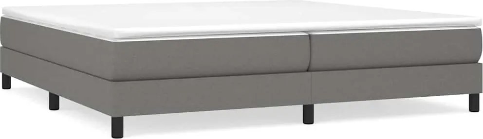 Rám postele s boxspringem tmavě šedý 200 x 200 cm textil 3120541