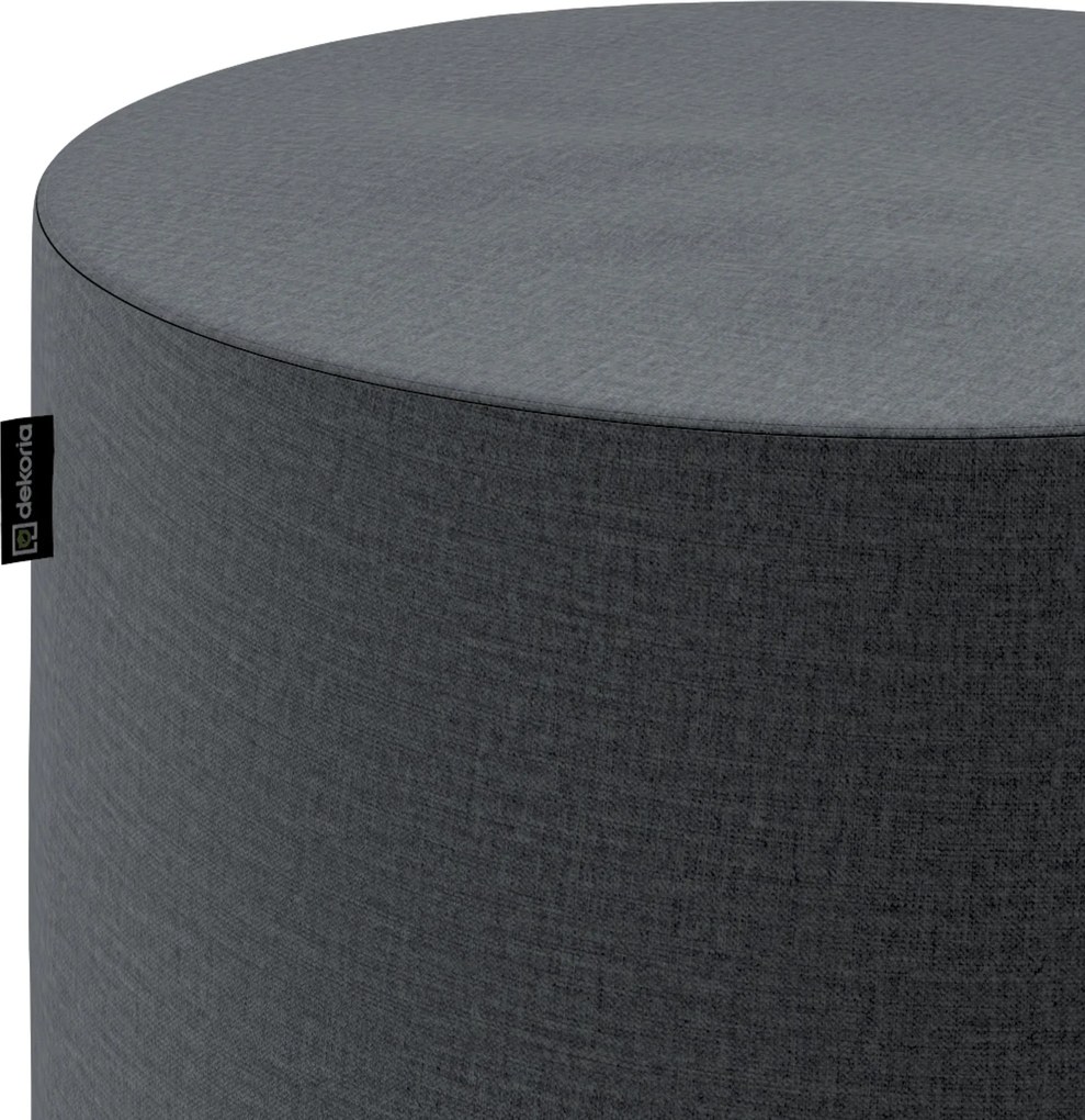 Sedák Barrel- válec pevný barva šedá látka sametová