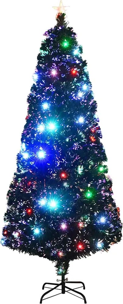 Předem osvětlený vánoční stromek se stojanem a LED 210 cm optické vlákno 284303