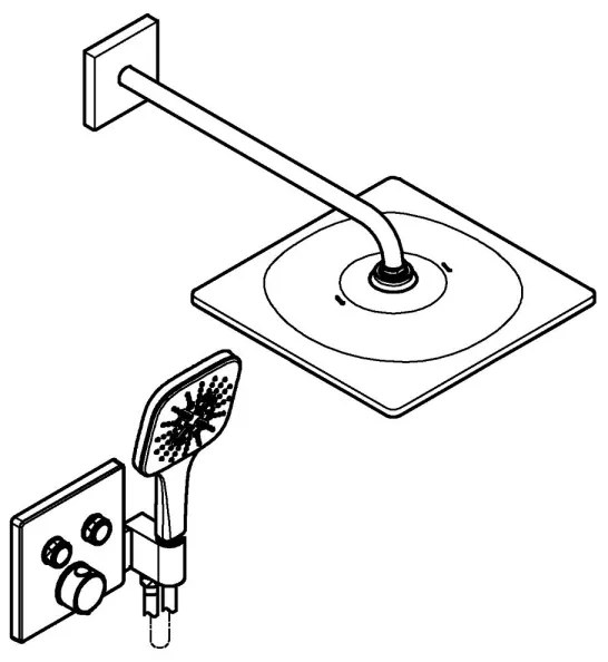GROHE 34876000 - Sprchový systém PRECISION SMARTCONTROL 310 × 310 mm chrom
