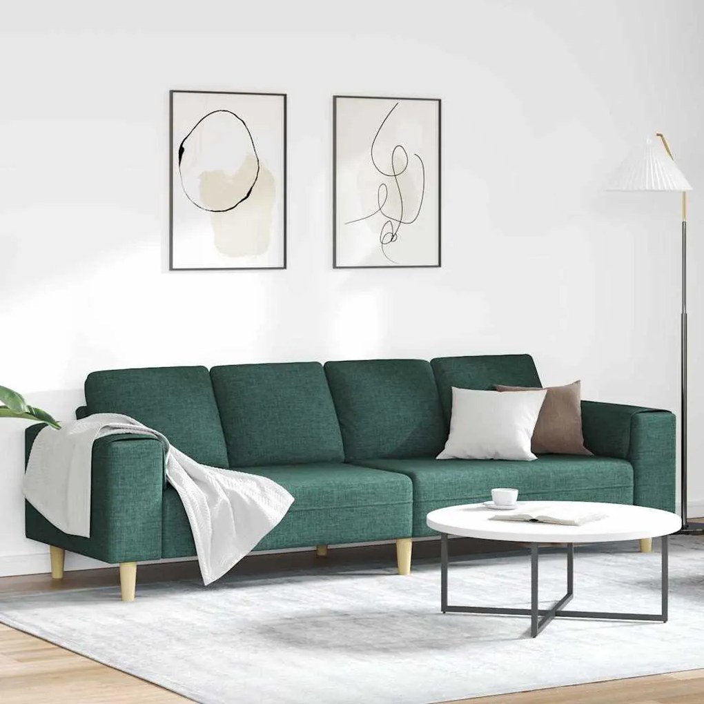Pohovka do obývacího pokoje Tmavě zelená 250 x 77 x 76 cm 3335085