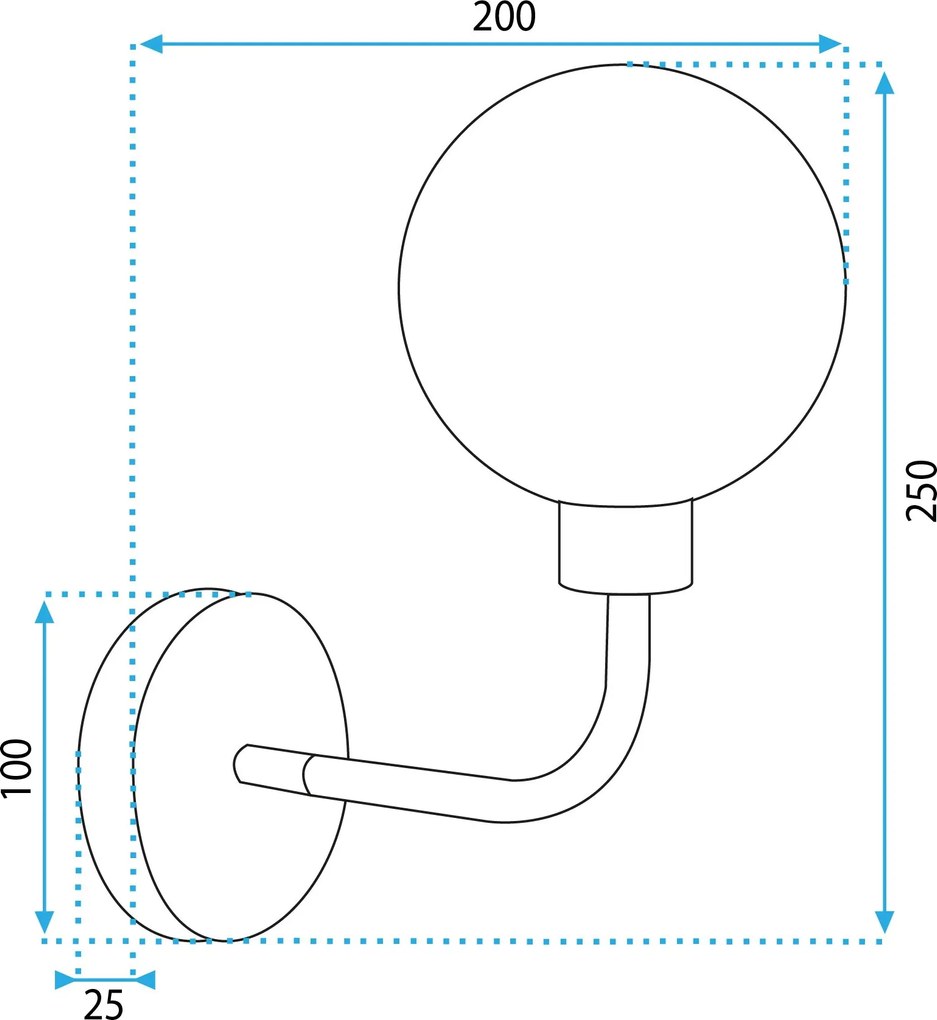 Toolight Toolight, nástěnné svítidlo 1xE27 APP1301-1W, černá-zlatá, OSW-06581