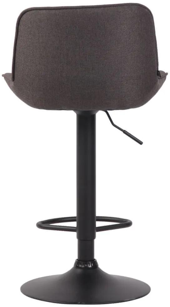 Bhm germany Barová židle Lentini, textil, černá / tmavě šedá