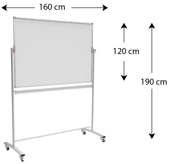 Mobilní tabule 160 x 120 cm ALLboards PREMIUM MOB1612