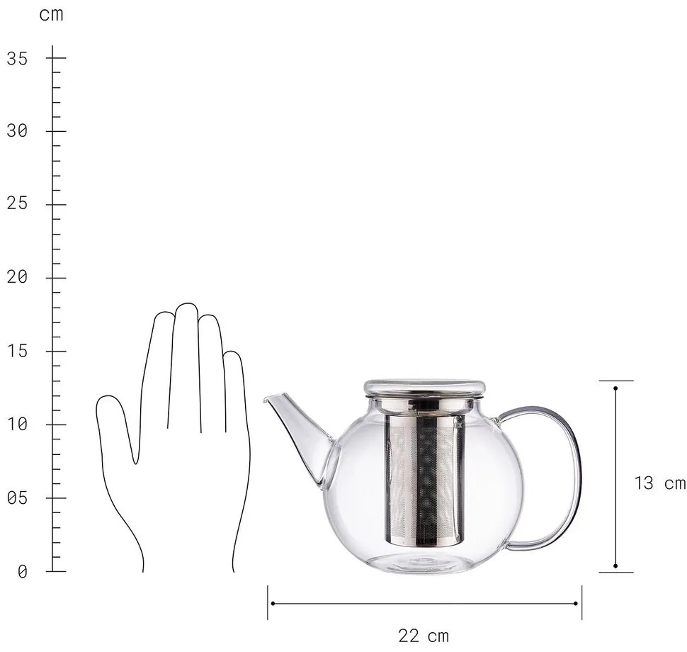 TEA TIME Konvice na čaj 1,2 l