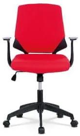 Autronic Kancelářská židle Kancelářská židle, červená látka, černý PP, houpací mechanismus (KA-R204 RED)