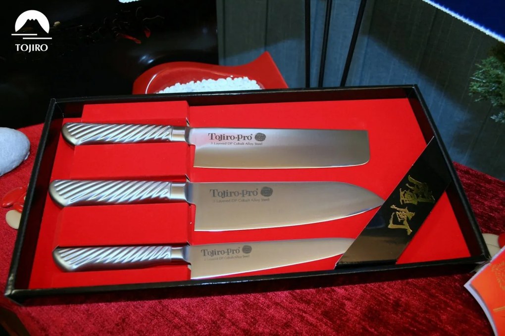 TOJIRO Composit dárková sada japonských kuchařských nožů 3 ks (FG-55)