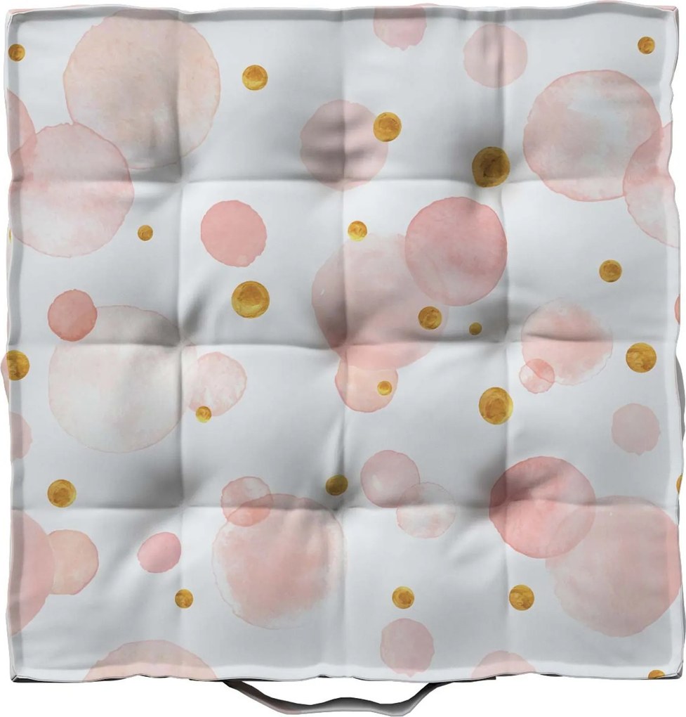 Sedák Kuba s úchytem barva růžová látka vzorované