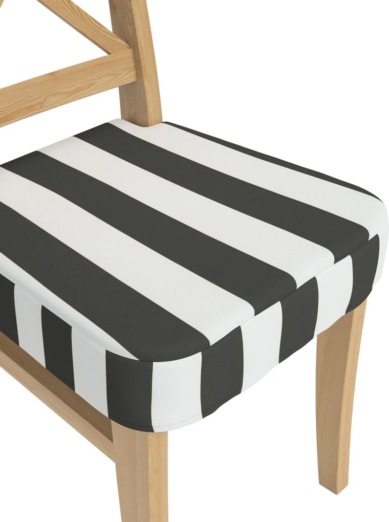 Sedák na židli IKEA Ingolf barva černá látka vzorované