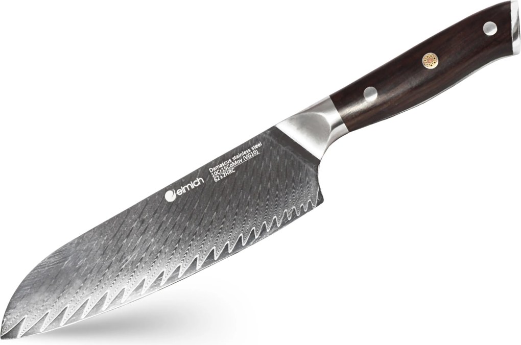 Elmich Santoku nůž z damaškové oceli 18 cm