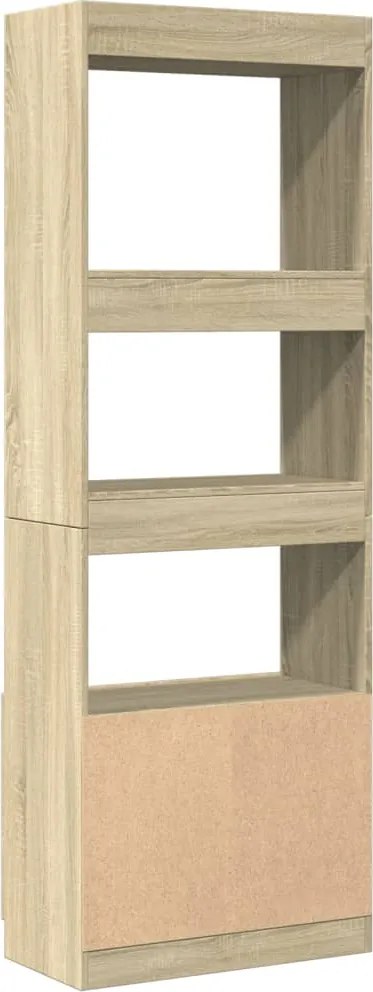 Skříň highboard dub sonoma 63 x 33 x 180 cm kompozitní dřevo 3309602