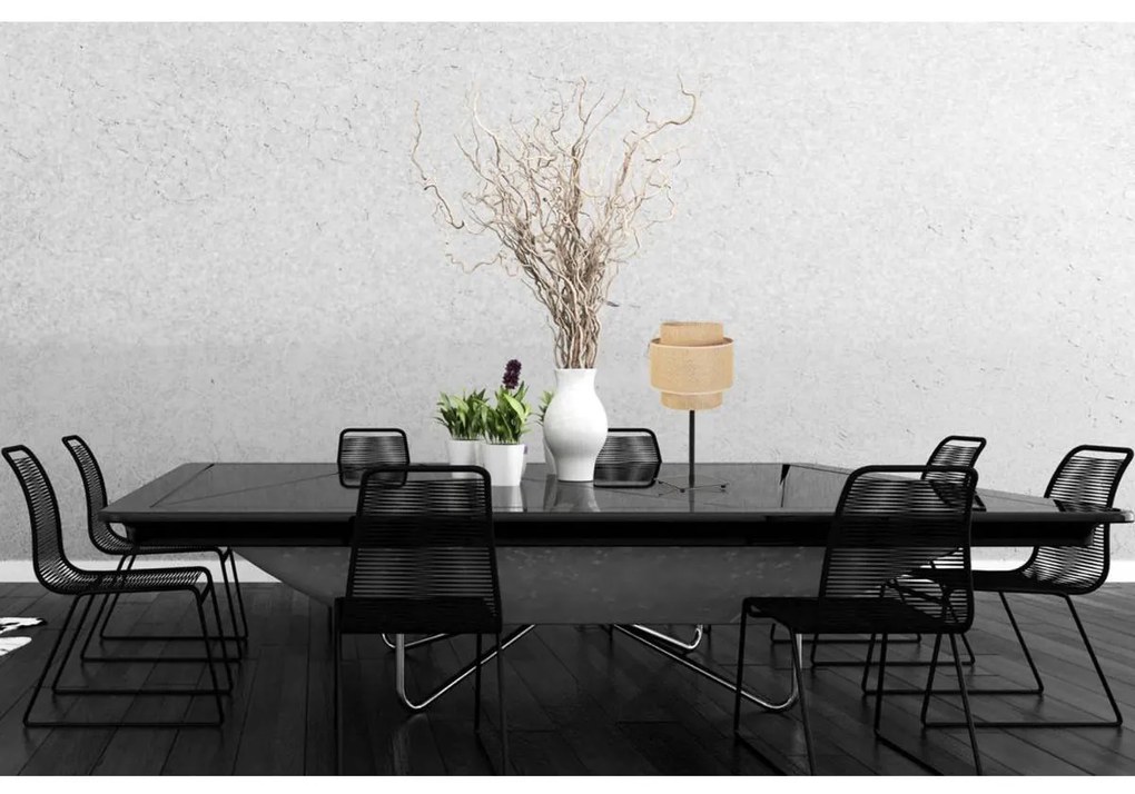 Stolní lampa Boho, 1x jutové stínítko, (výběr ze 2 barev konstrukce)