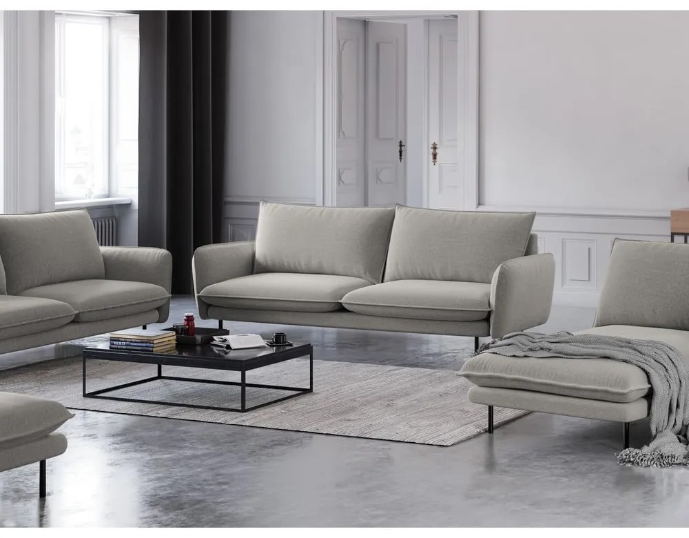 Světle šedá pohovka Cosmopolitan Design Vienna, 230 cm