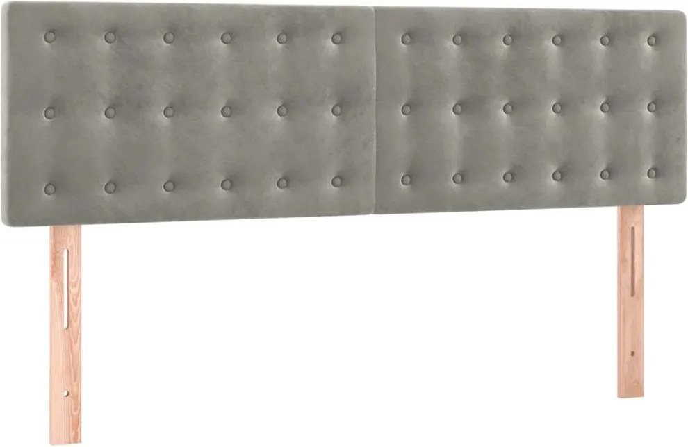 Box spring postel s matrací světle šedá 140x190 cm samet 3131195