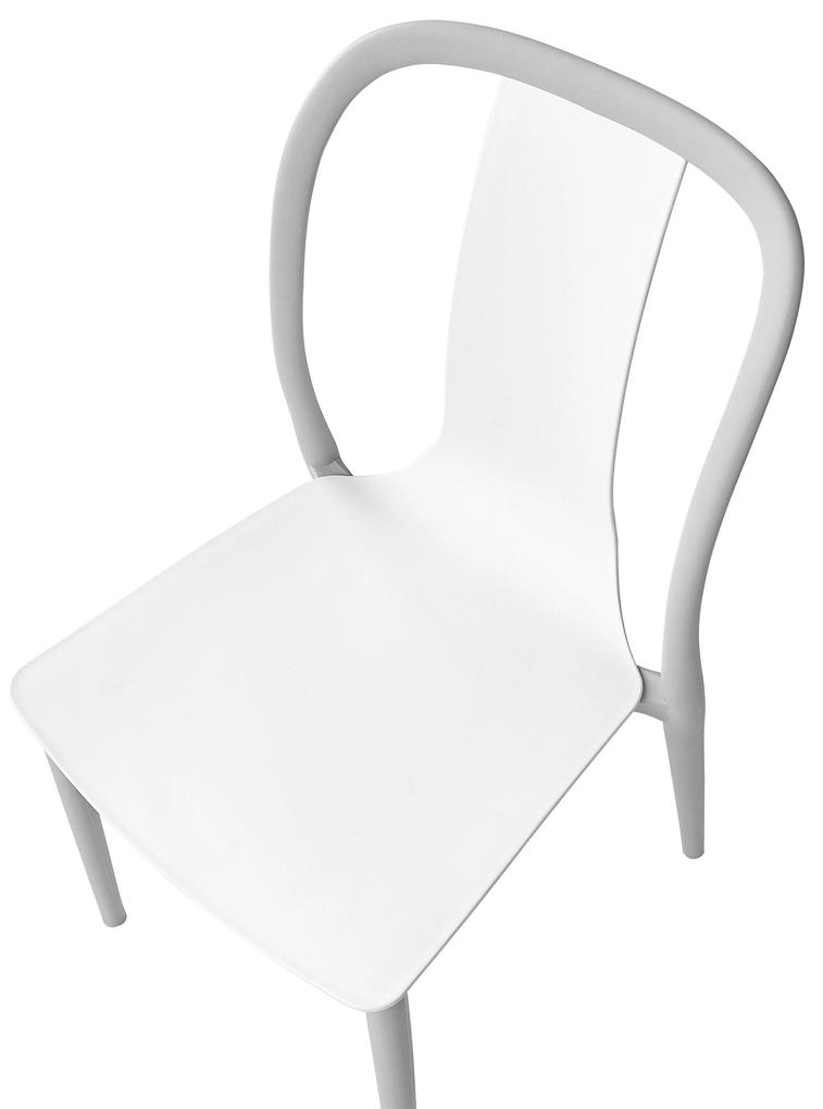 Sada 4 zahradních židlí bílo šedých SPEZIA Beliani