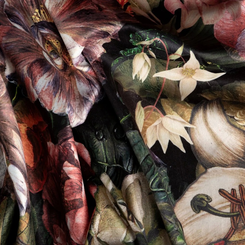 ZATEMŇOVACÍ ZÁVĚS NA PÁSCE PEONIA 140X270 CM VZOROVANÁ