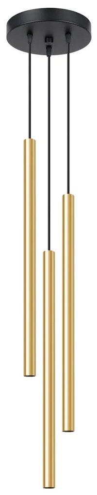 Sollux Lighting Závěsná lampa PASTELO 3P leštěné zlato