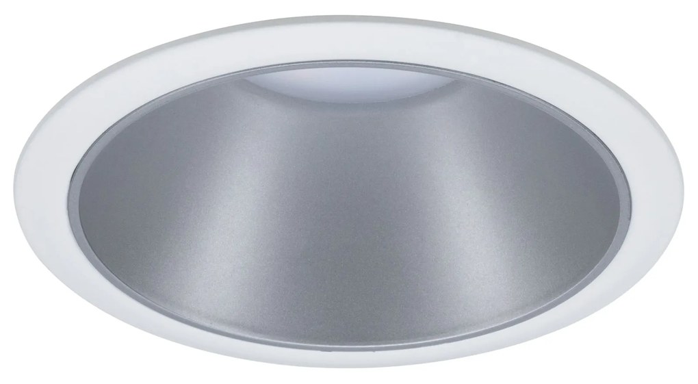 Paulmann 93409 LED Cole, bodovka v bílo-stříbrné úpravě, 1x6,5W LED 2700K tříkrokové stmívání, prům. 8,8cm, IP44