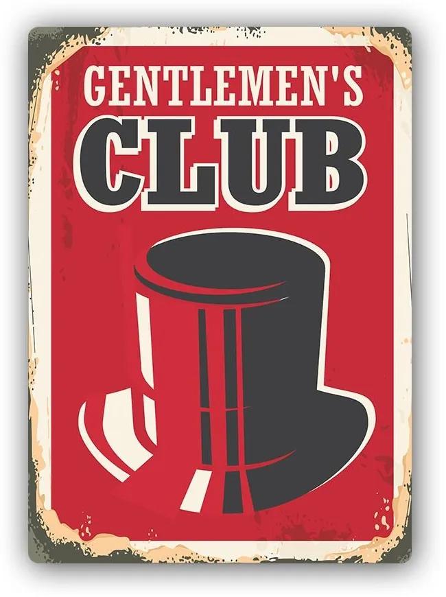 CARO Kovový obraz - Retro - Gentlemen'S Club 40x60 cm