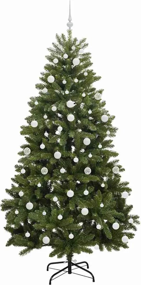 Umělý vánoční stromeček 210 cm 300 LED Teplá bílá PVC a ocel 3395697