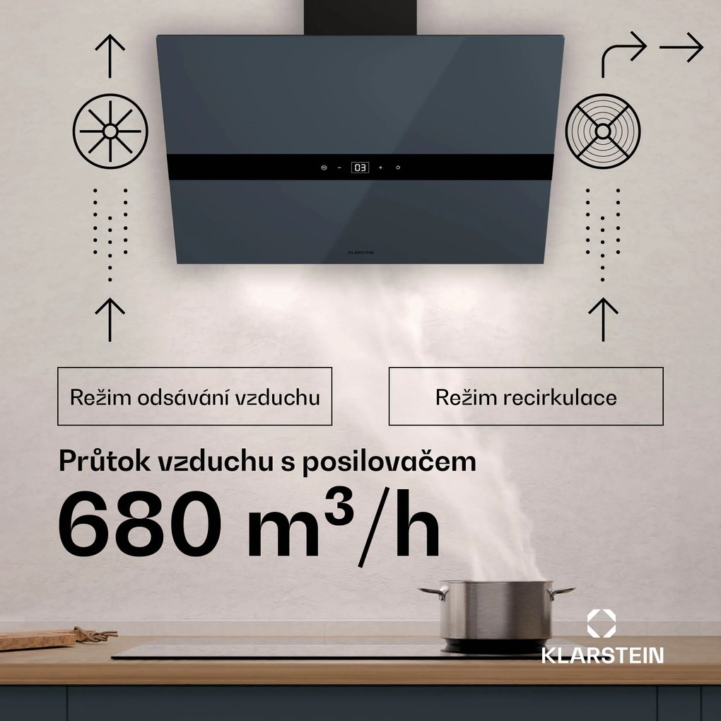 Klarstein Digestoř WiFusion, WiFi, LED, 680 m³/h, A++