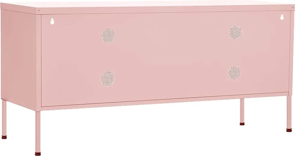 TV skříňka růžová 105 x 35 x 50 cm ocel 336238