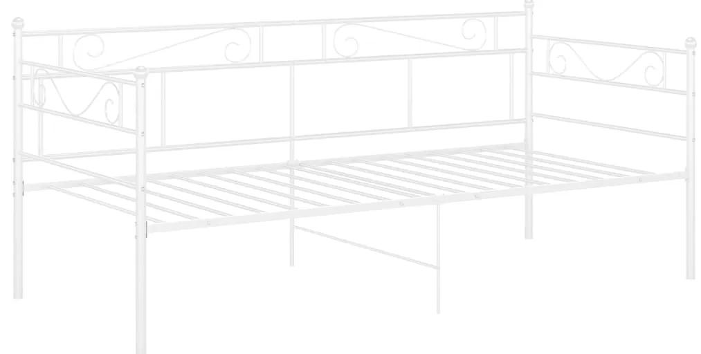 Rám postele/pohovky bílý kovový 90 x 200 cm,  324768