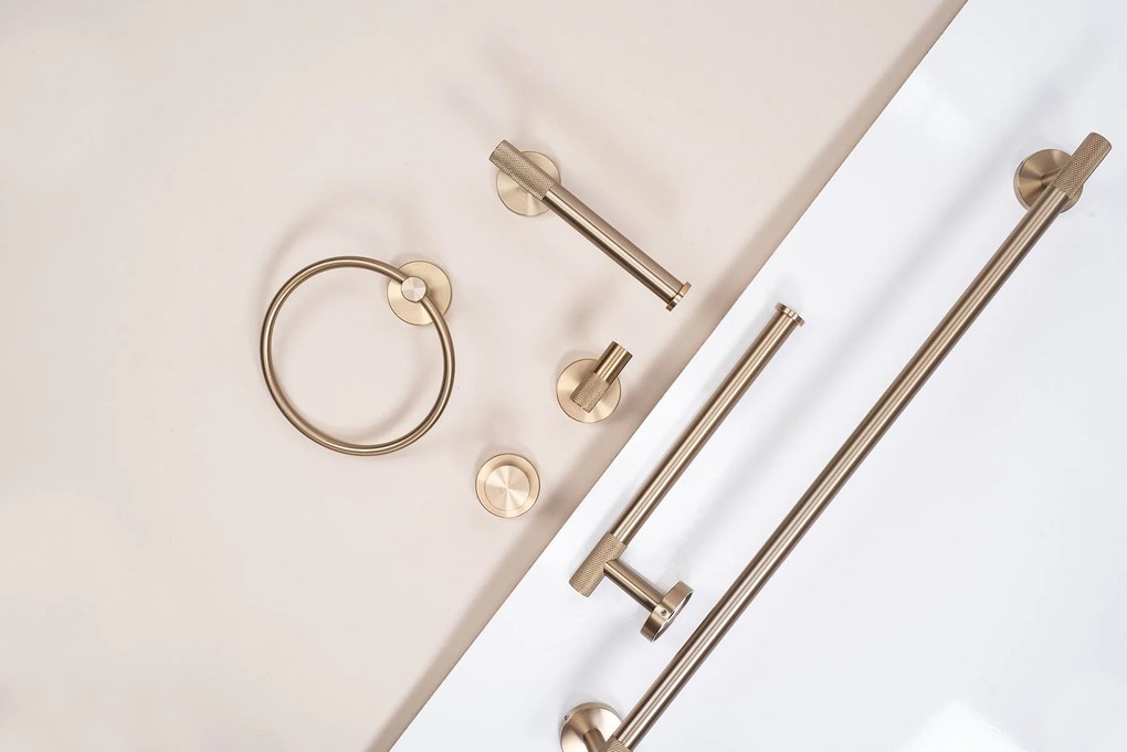 Rea Modern, koupelnový věšák na ručník 26,5cm, 6610a, zlatá matná, REA-98015