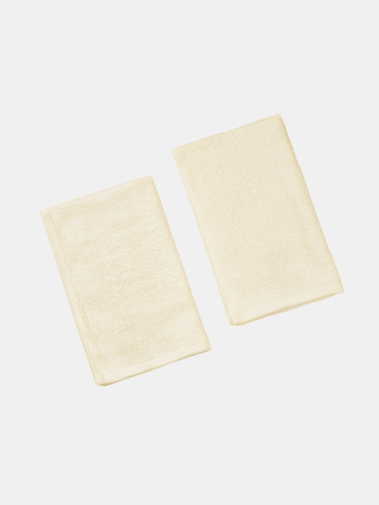 Sinsay - Jednobarevné bavlněné ručníky 2 pack - krémová