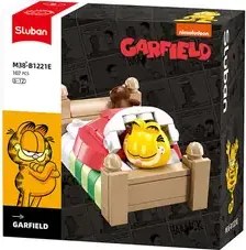 Sluban Builder M38-B1221E Garfield v posteli