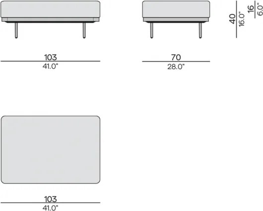 Flex large footstool, Vanilla