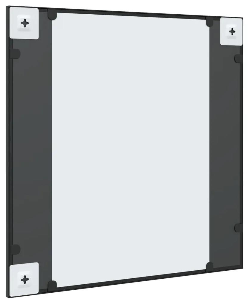 Nástěnné zrcadlo černé 60 x 60 cm čtverec železo - Default Title