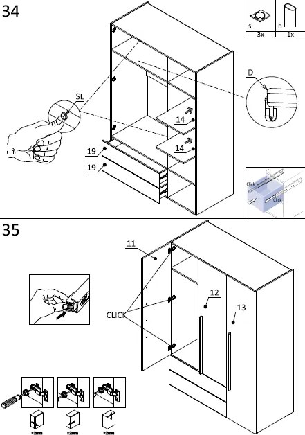Jurek Šatní skříň LORIN R1