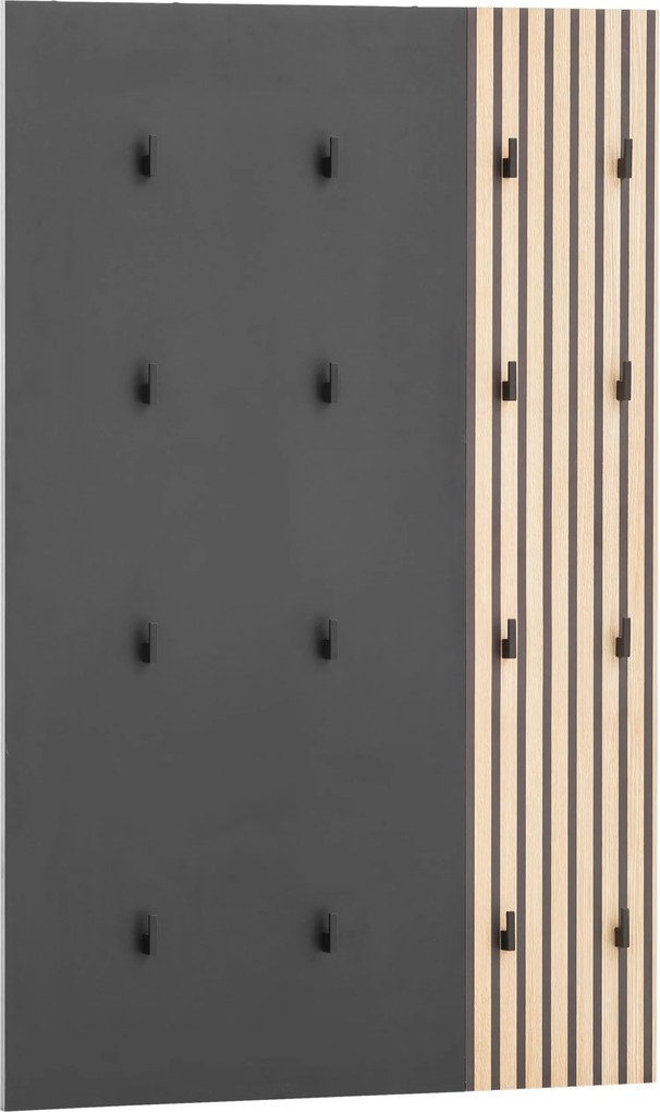 XXXLutz ŠATNÍ PANEL, černá, barvy dubu, 73,5/109/2,6 cm MID.YOU - Šatní panely - 000895002114