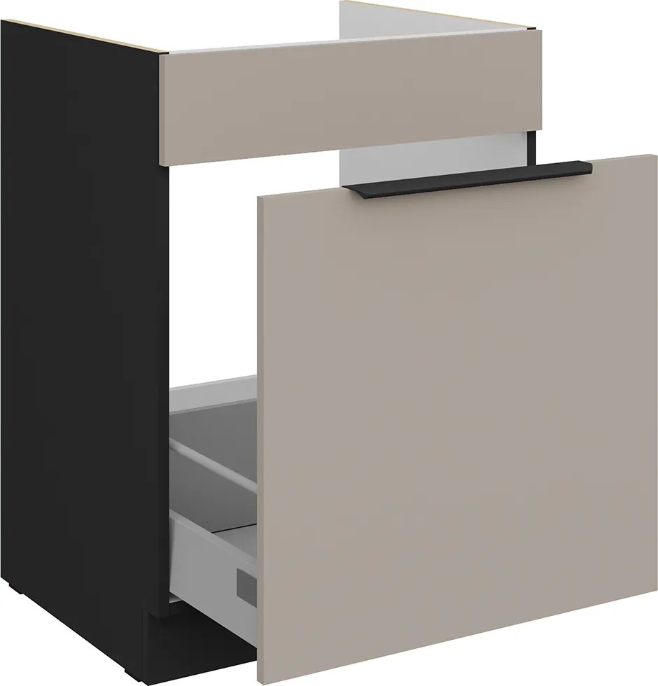 ARIA cb | dolní skříňka 60 ZL 1S dřezová | 60 cm | PREMIUM BOX | černá/béžová