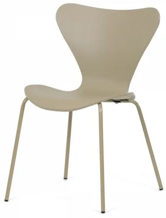 Jídelní židle cappucino plastová čtyřnohá kovová podnož CT-X7034 CAP