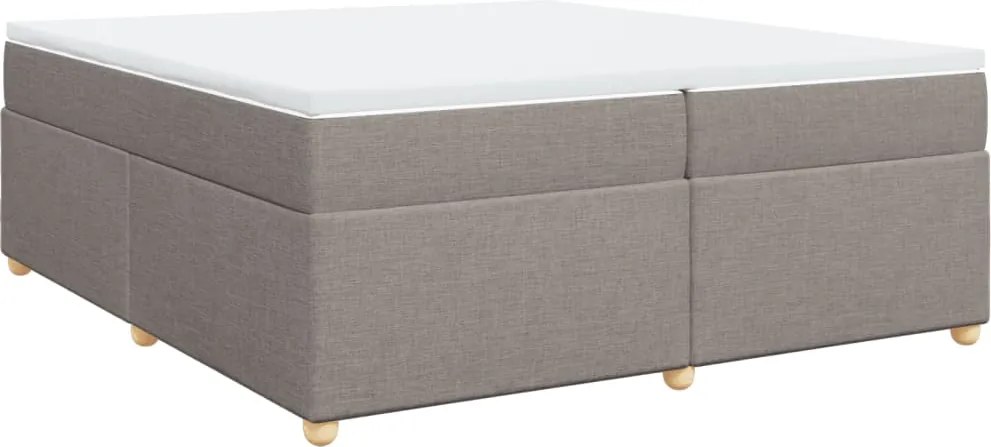Box spring postel s matrací taupe 200x200 cm textil 3285405