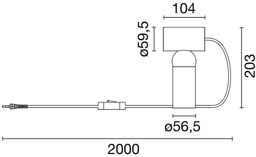 Flos Bilboquet, červená stolní lampička, 1xGU10 LED, výška 20,3cm