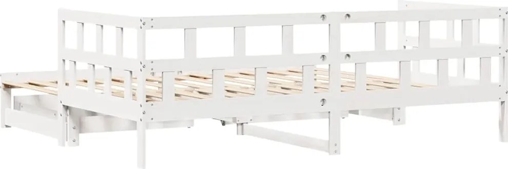 Válenda s přistýlkou a zásuvkami bez matrace bílá 90x200 cm 3302208