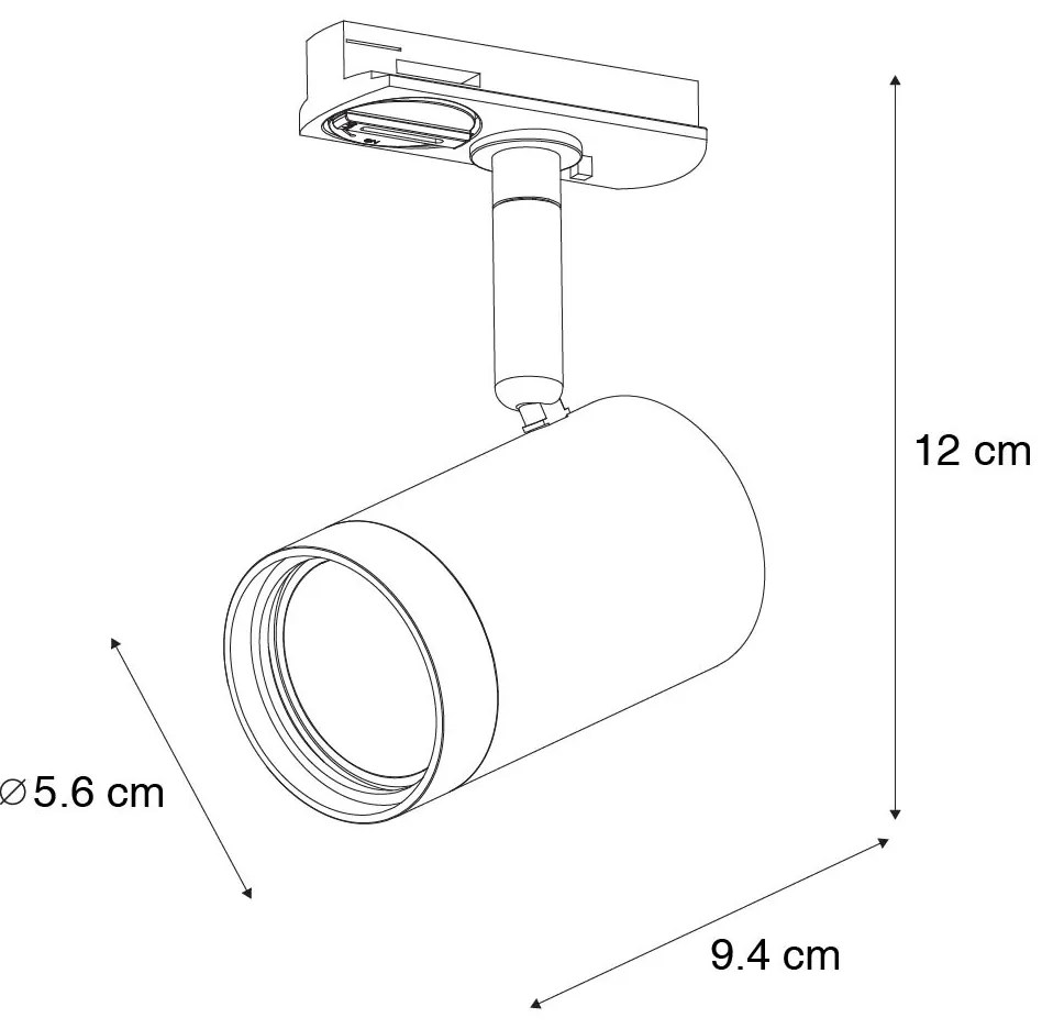 Moderní 1-fázové kolejnicové bodové světlo tmavě bronzové - Jeana