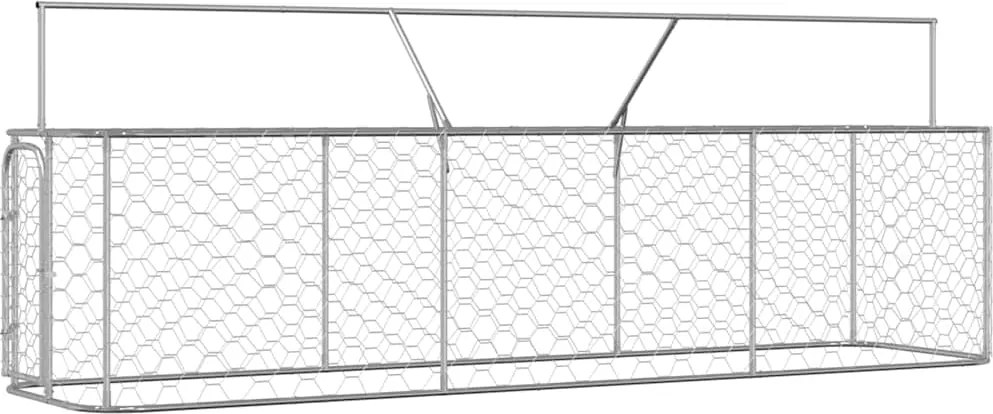 Venkovní psí kotec se střechou 400 x 100 x 150 cm 171497
