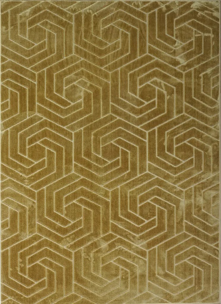 BE Koberec Zen Garden Collection 2401 YELLOW - žlutý obdélníkový Rozměr: 60x100 cm